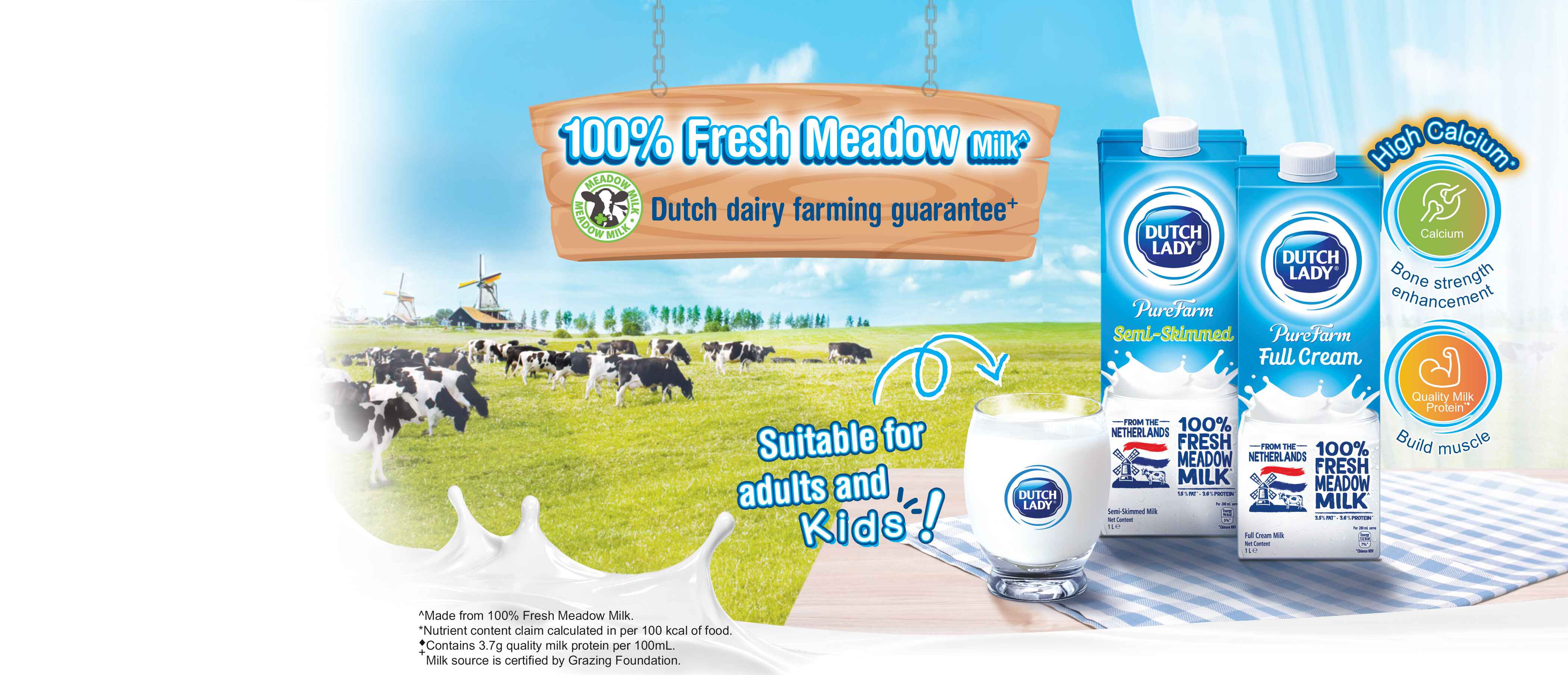 Our Products - DUTCH LADY® PureFarm Meadow Milk Range | Dutch Lady